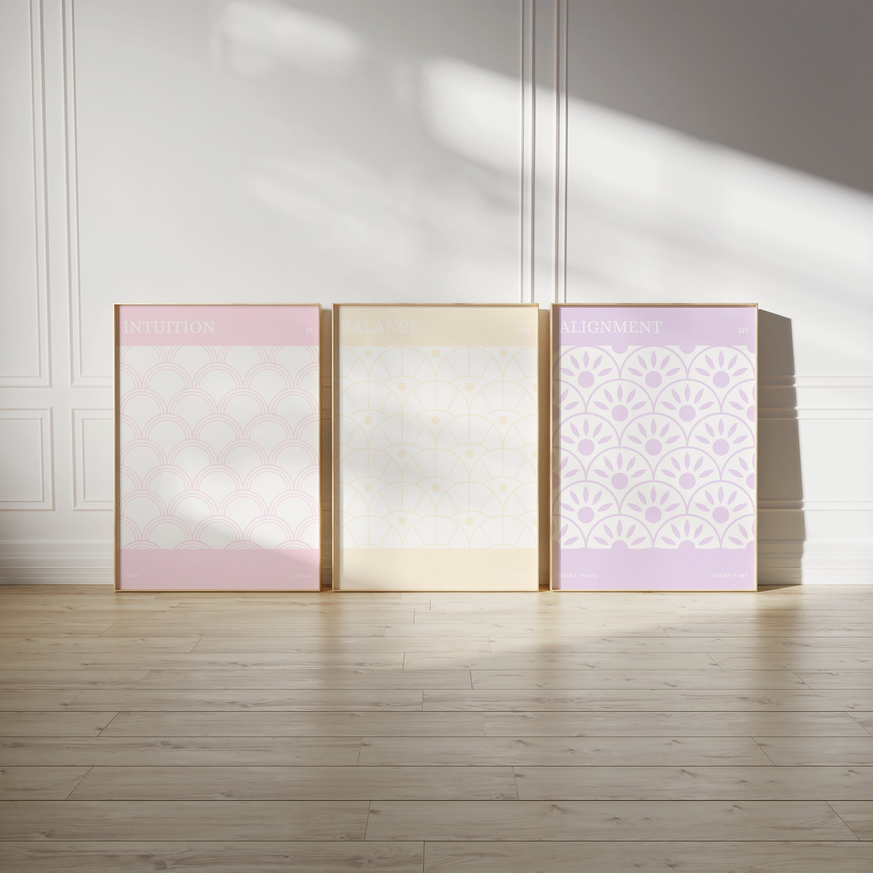 Angel Number Prints Set of 3 DIGITAL Spiritual Manifestations ...
