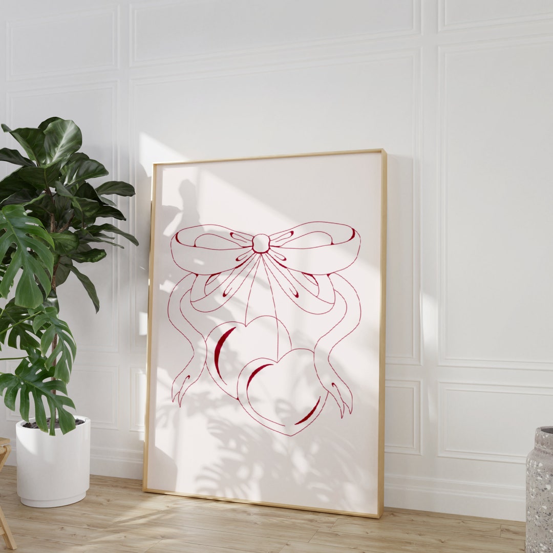 Red Cherry Coquette Poster DIGITAL - Spiritual Poster Affirmation Art ...