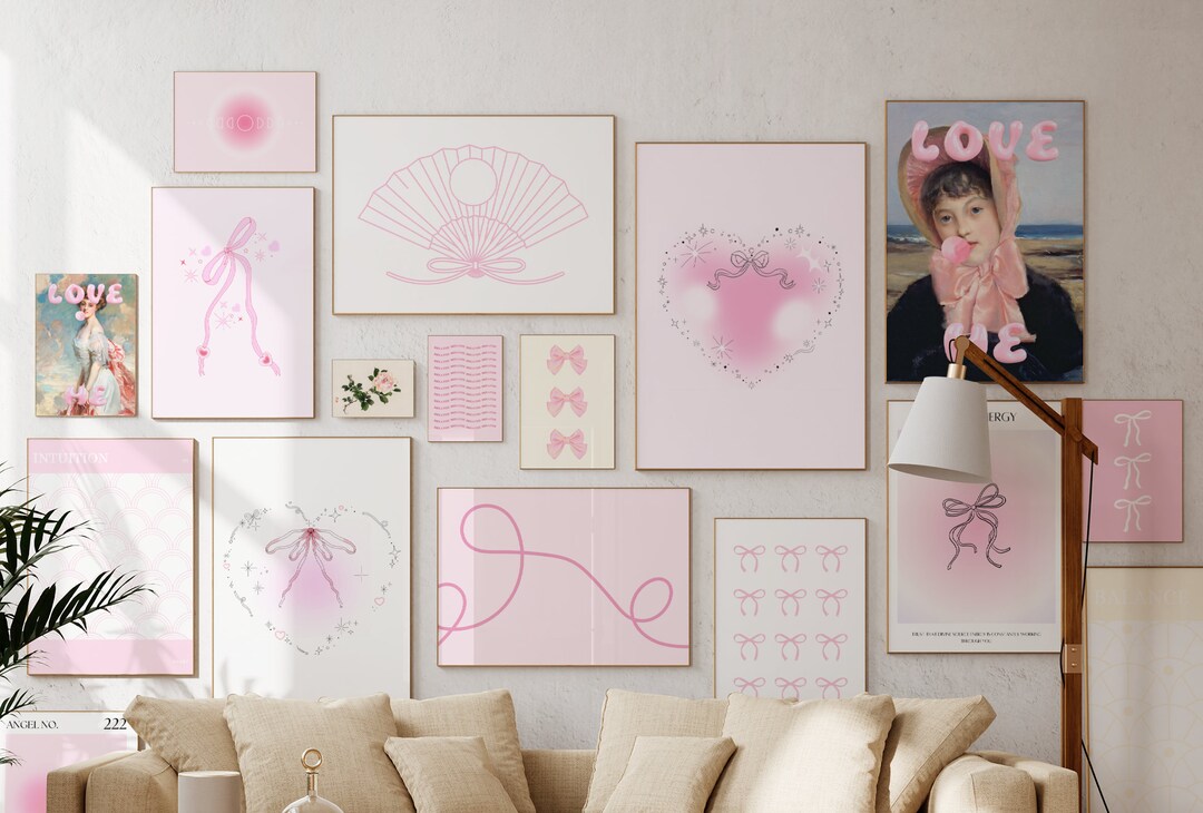 Pink Coquette Gallery Prints 17 DIGITAL - Maximalist Gallery Wall ...