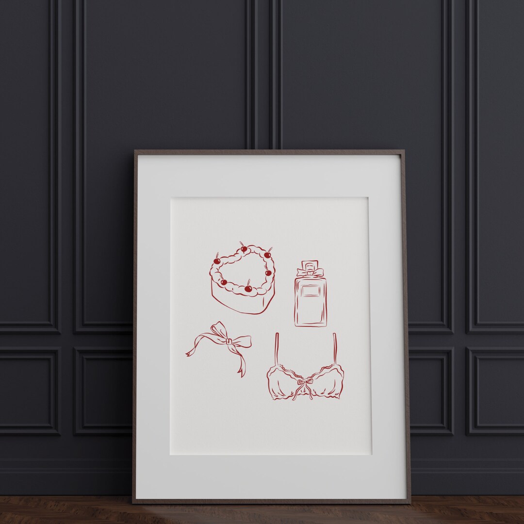 Red Coquette Print Digital-spiritual Poster Affirmation Art Prints ...