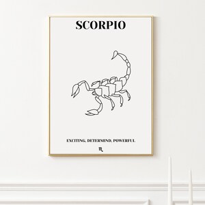 Star Sign Scorpio Print Digital-spiritual Affirmation Prints Aesthetic ...