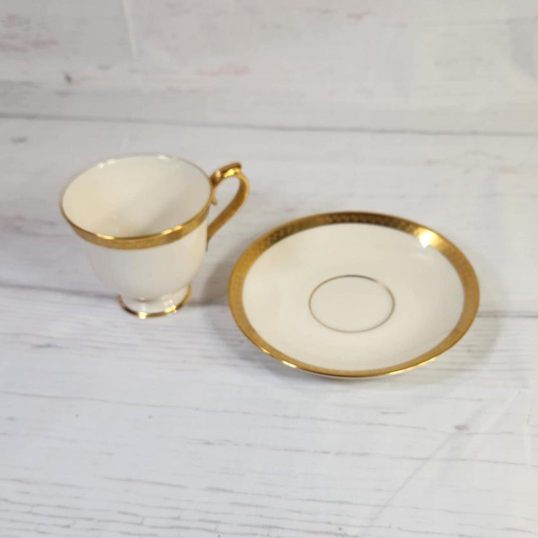 Lenox Ambassador China Hayford Hall Cup & Saucer Gold Trim - Etsy