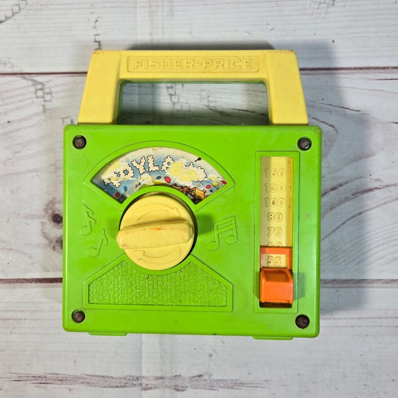 Fisher Price Wind up Radio - Etsy