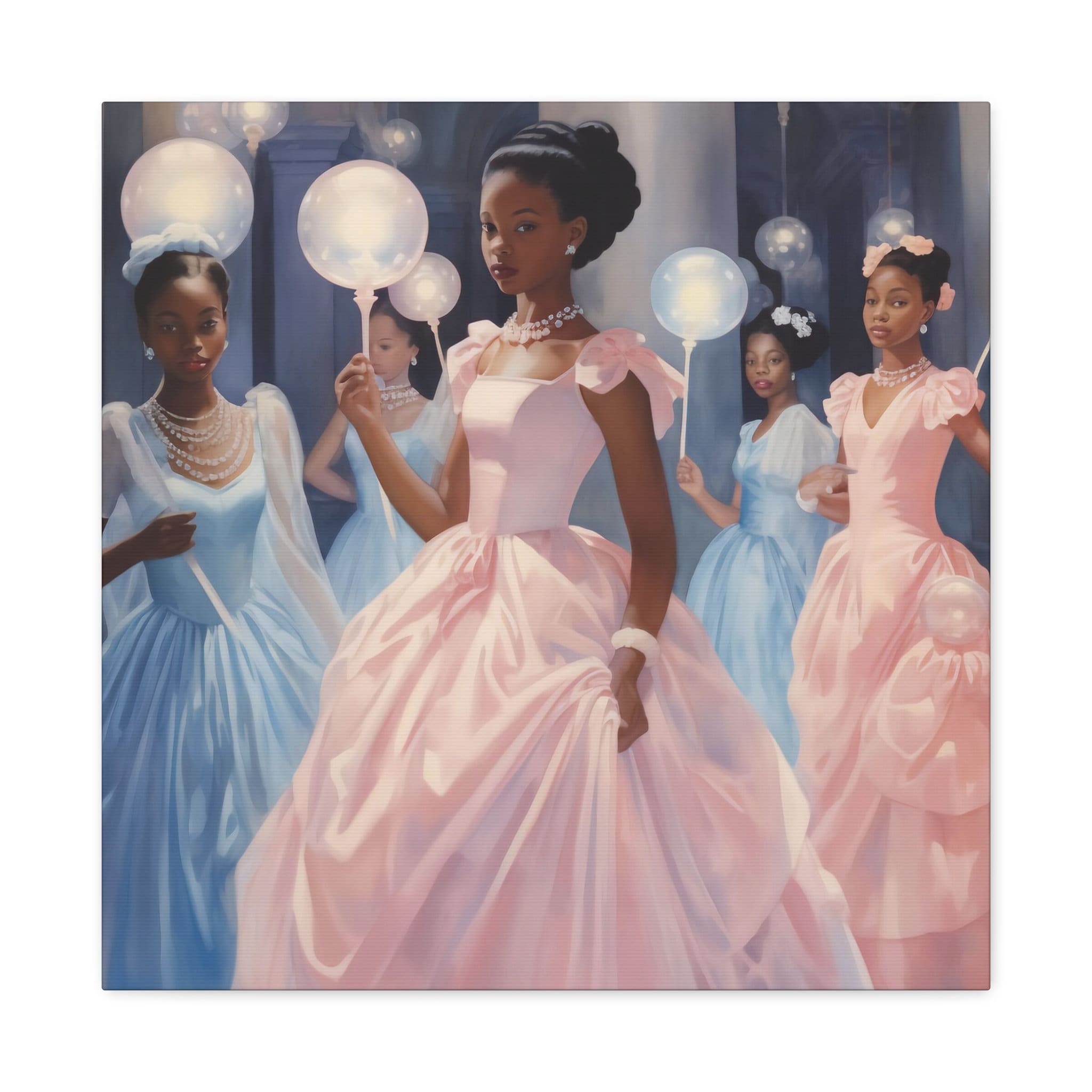 Debutante Abstract Black Art Canvas Print Gift for Jack and Jill ...