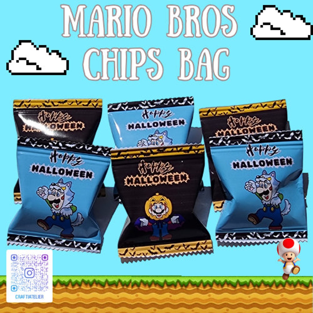 Custom Mario Bros Chip Bags, Party Favors, Mario Favor Bag, Goodie Bag ...