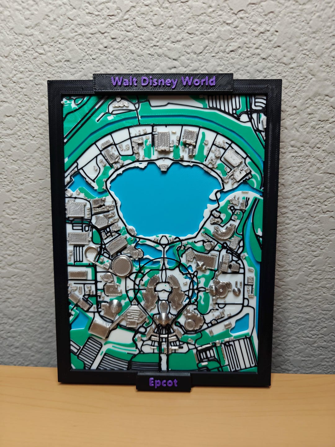 Arte mural con el mapa del parque EPCOT – Decoración de Walt Disney ...