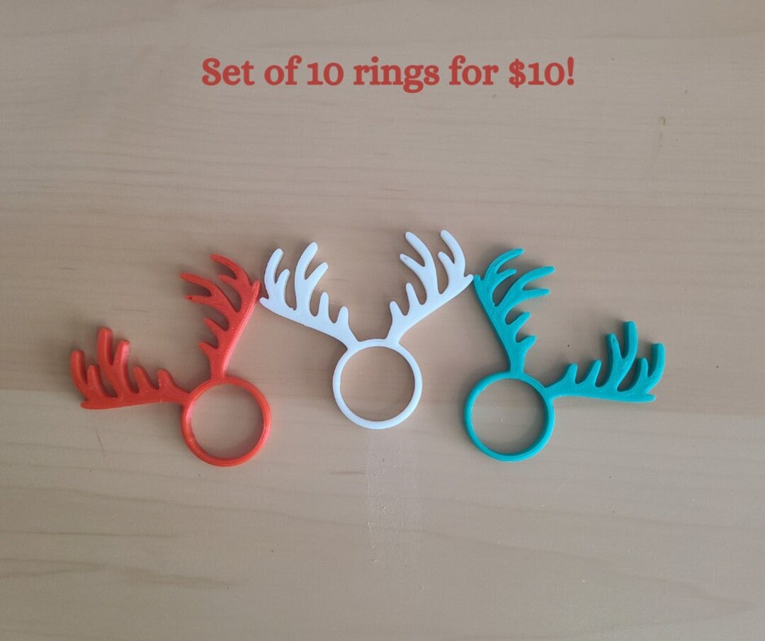 Reindeer Rings Festive Christmas Party Fun and Stocking - Etsy