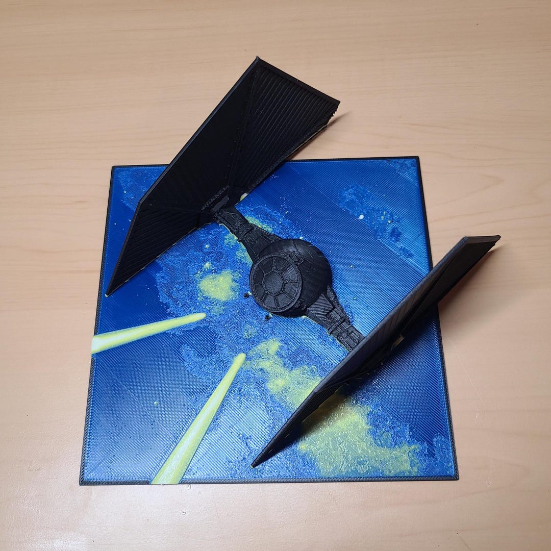 TIE Fighter Wall Art – 3D Printed Star Wars Decor - Etsy