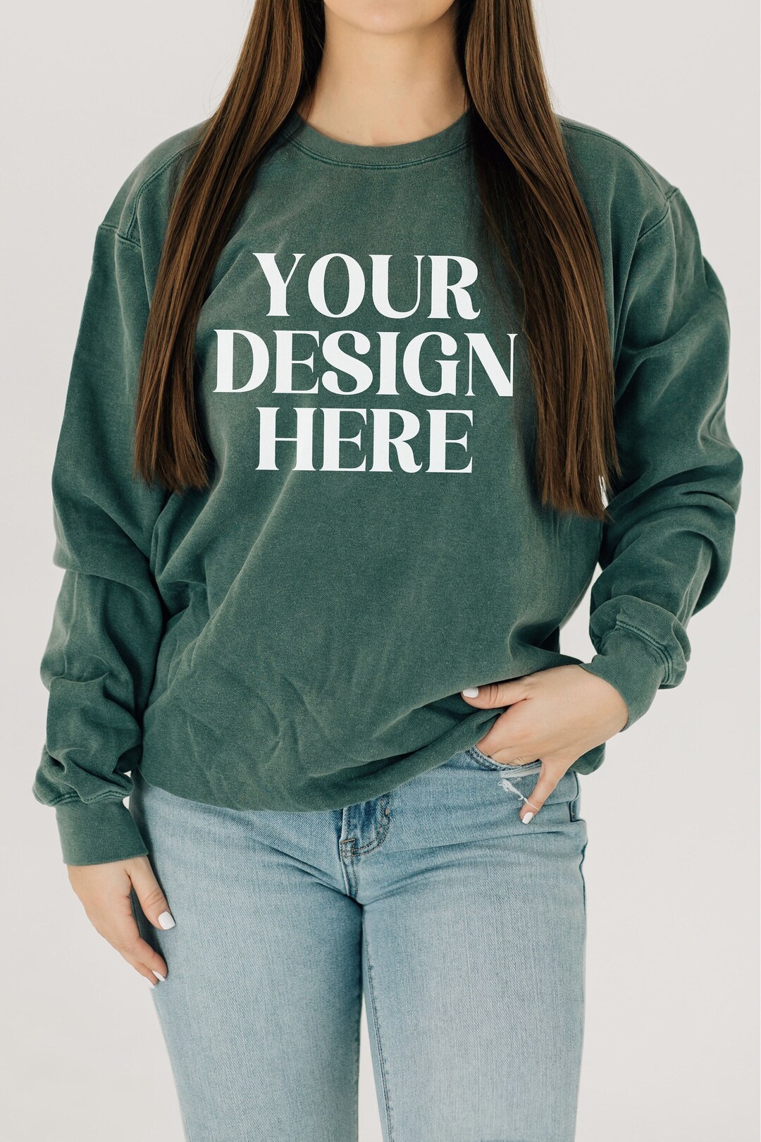 Blue Spruce Comfort Colors 1566 Mockup, CC1566 Mockup, Comfort Colors ...