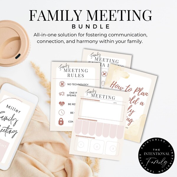 Family Meeting Guide Household Planner Printable Family Meeting Notes ...