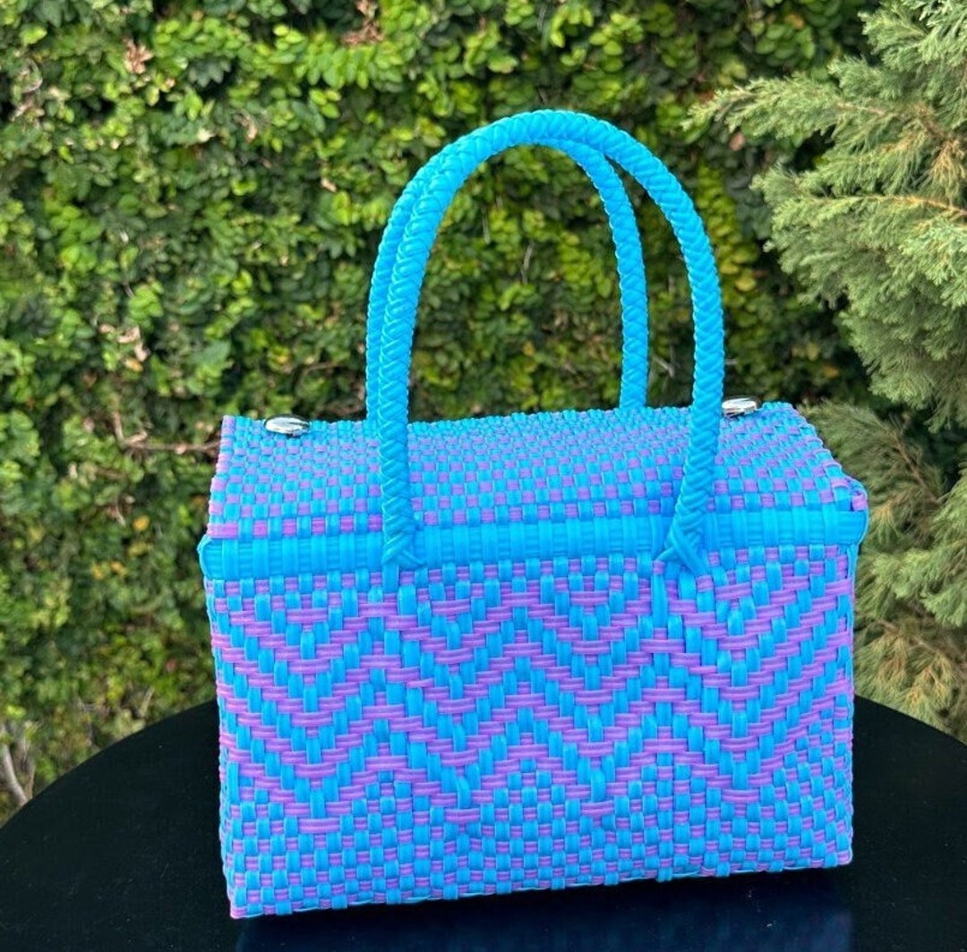 Mexican Recycled Plastic Woven Tote Bag Artisan Made - Etsy