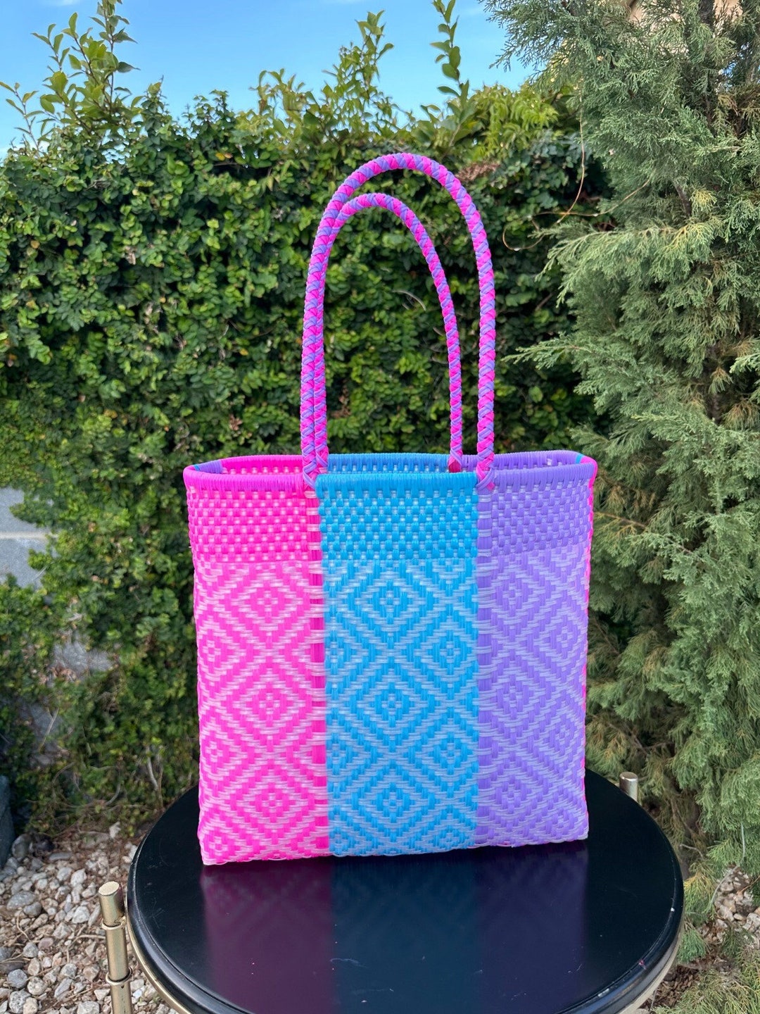 Mexican Recycled Plastic - Woven Tote Bag, Artisan Made, Sustainable ...