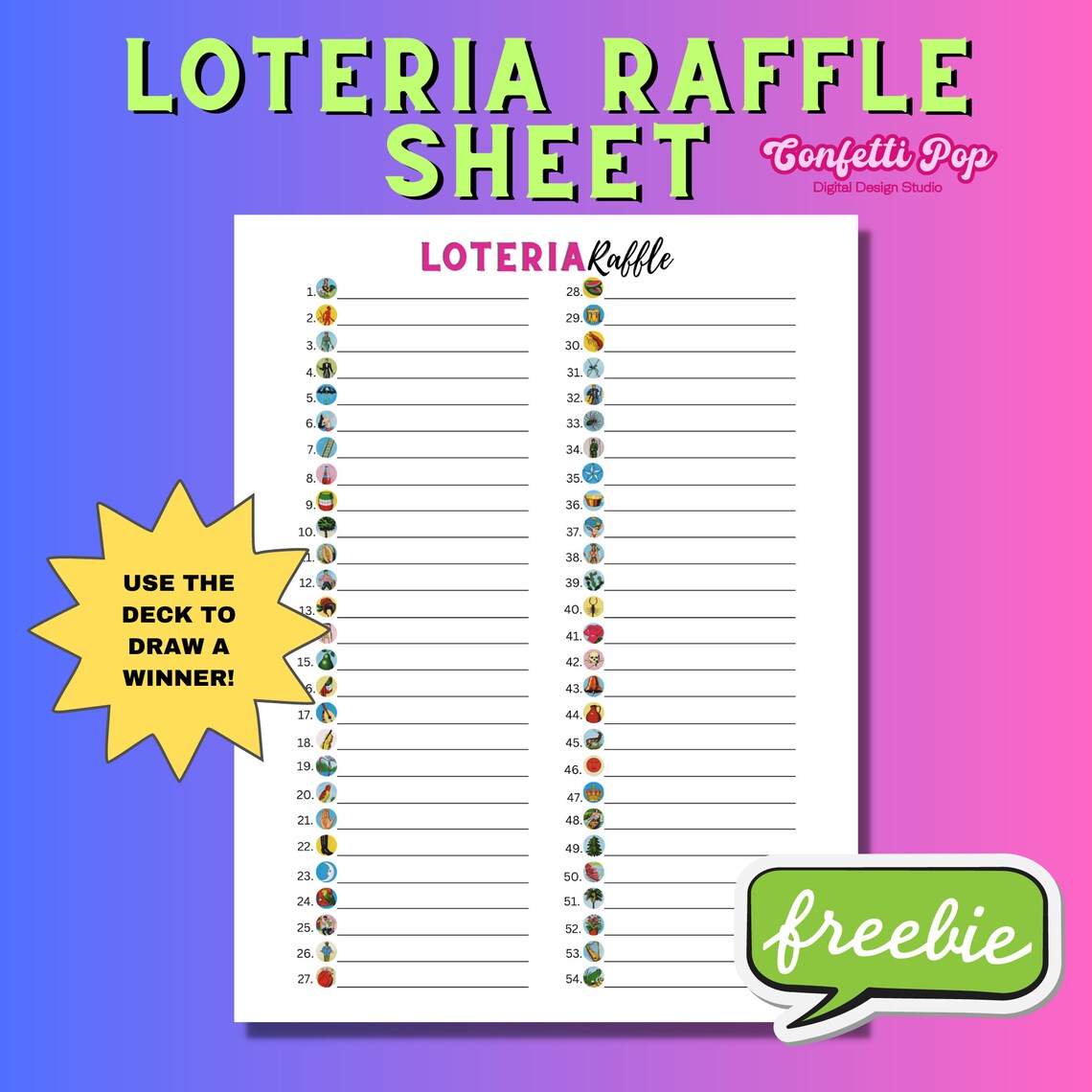 Digital Printable Mexican Loteria Game Mega Bundle Pdf Classic Edition