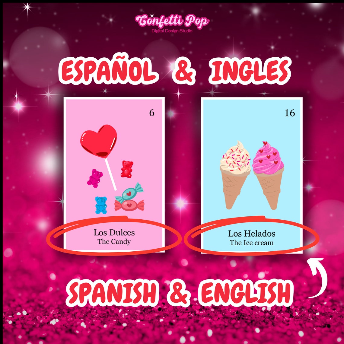 Valentine's Day Loteria Loteria De San Valentin Bingo Bilingual ...