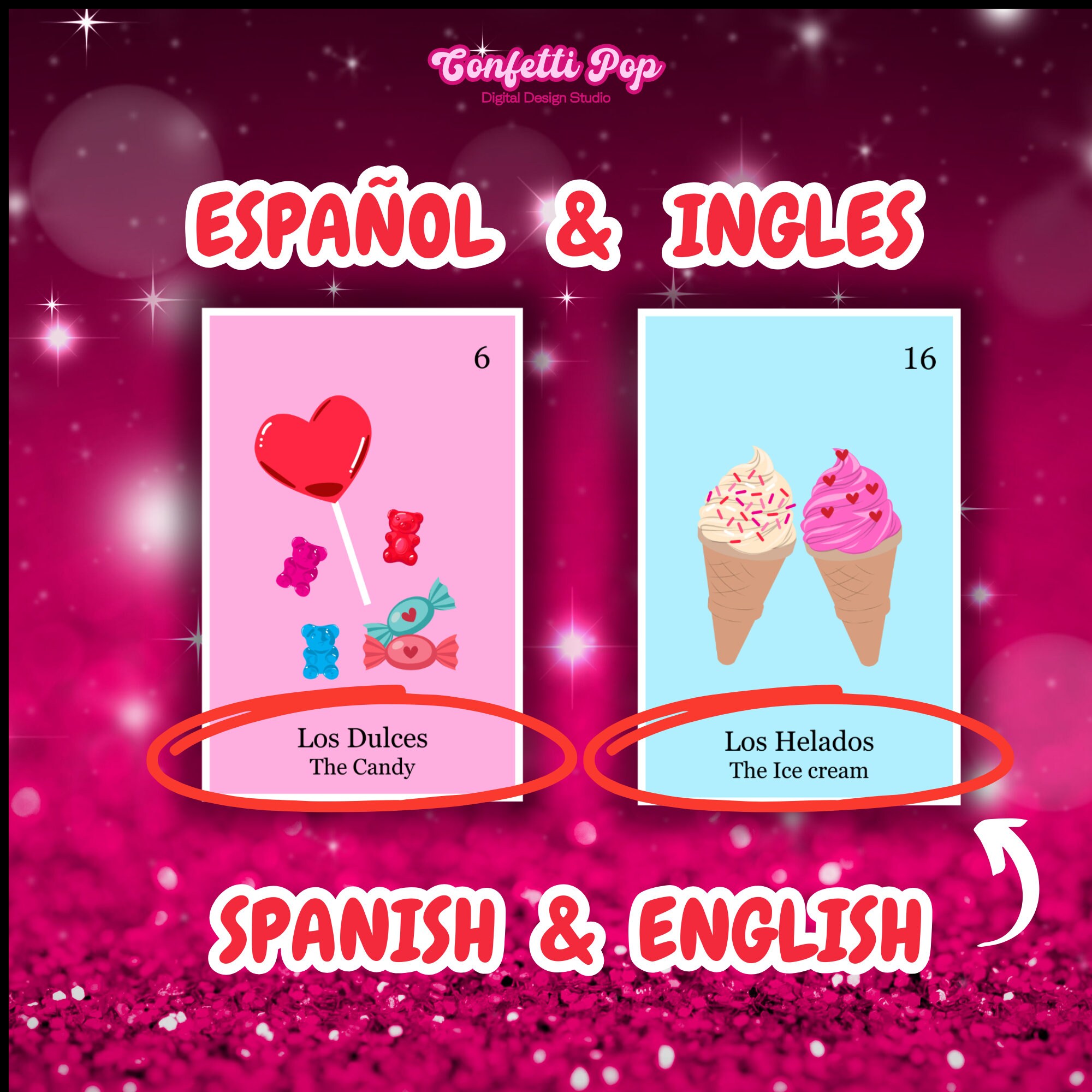 Valentine's Day Loteria Loteria De San Valentin Bingo Bilingual ...