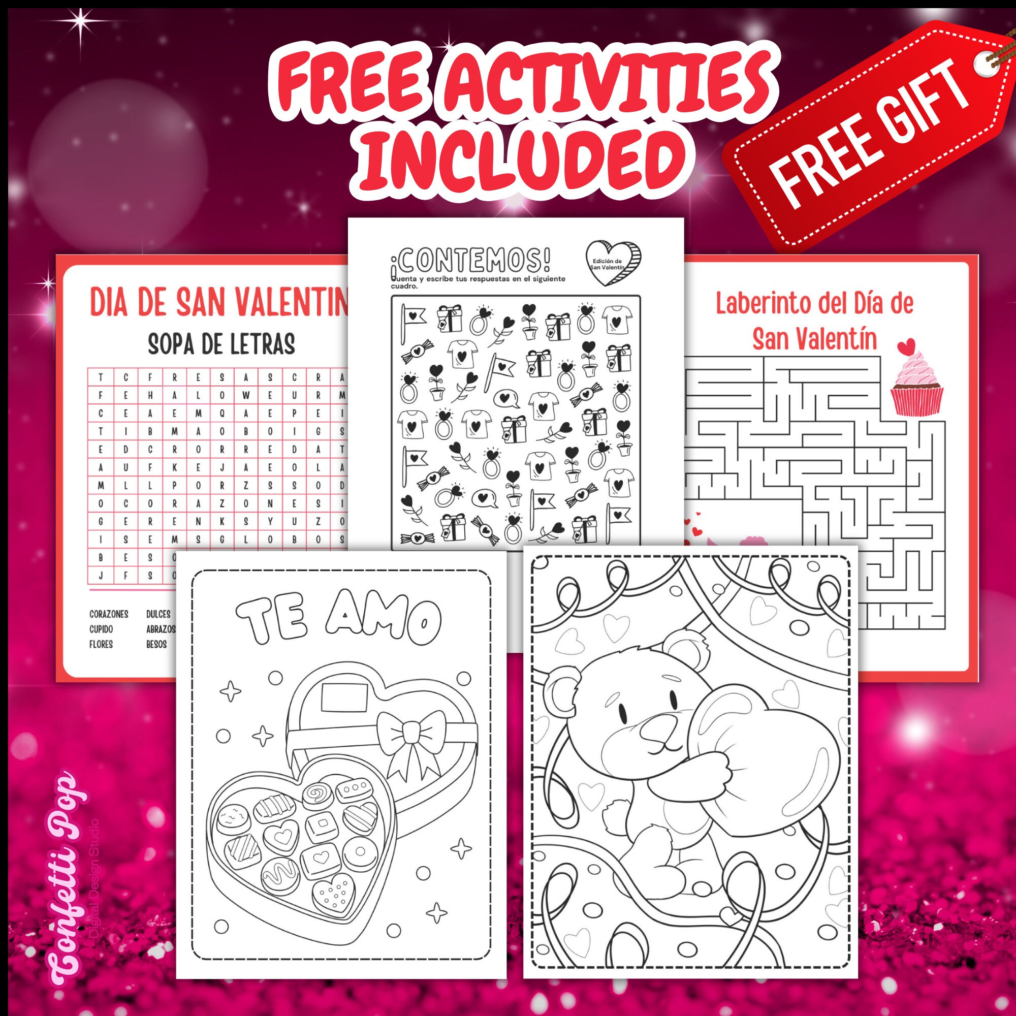 Valentine's Day Loteria Loteria De San Valentin Bingo Bilingual ...