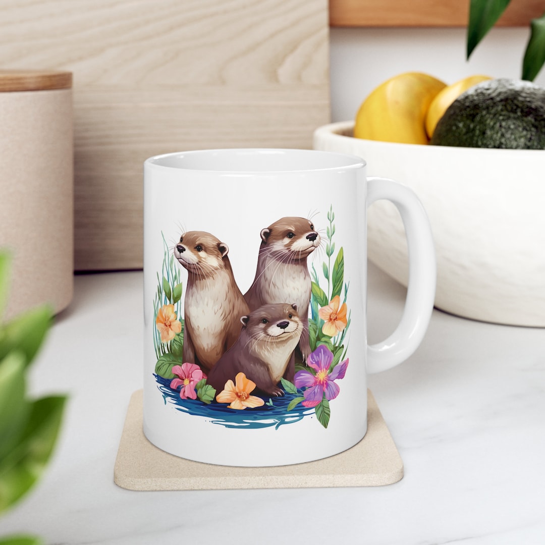 Otter Mug, Otter Coffee Mug, Otter Gift, Otter Gifts, Cute Otter Mug ...