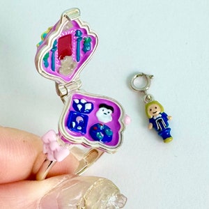 Polly Pocket Polly's Tea Time Locket Sterling Silver Charm Ring - Etsy