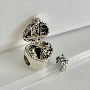 Polly Pocket Midge's Bedtime Ring Case With Ring Sterling Silver Locket ...