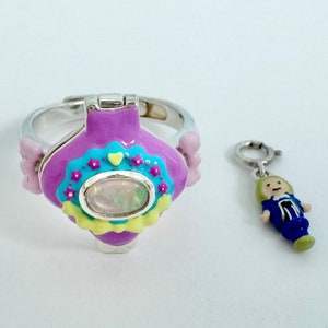 Polly Pocket Polly's Tea Time Locket Sterling Silver Charm Ring - Etsy