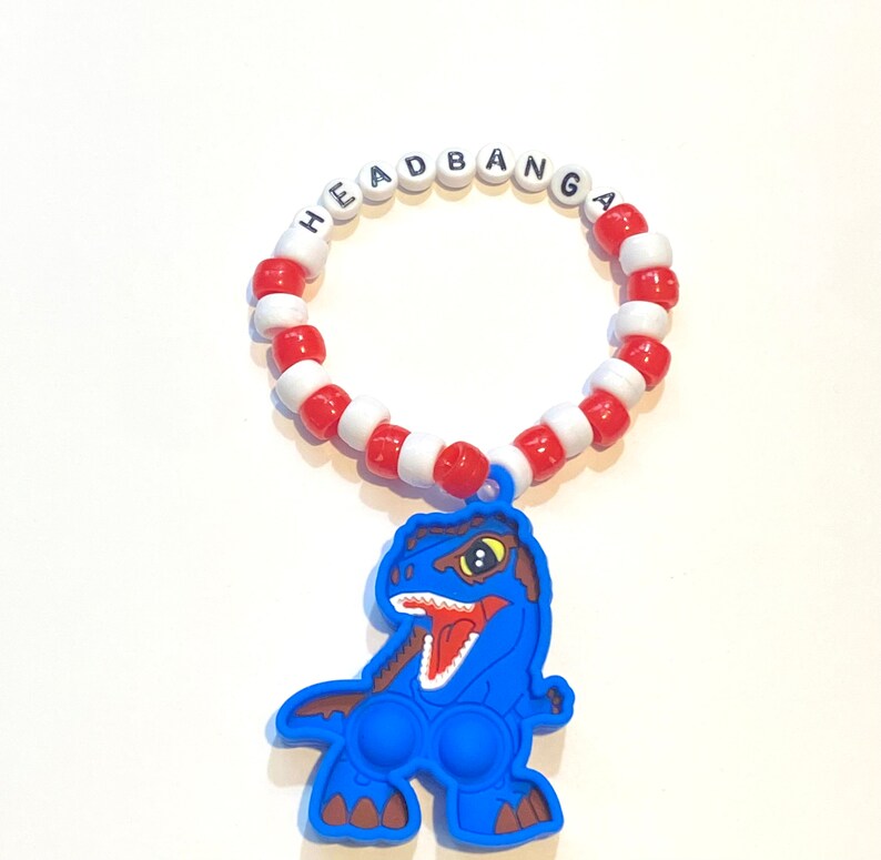 Kandi Bracelet Headbanger Dinosaur Fidget Toy - Etsy