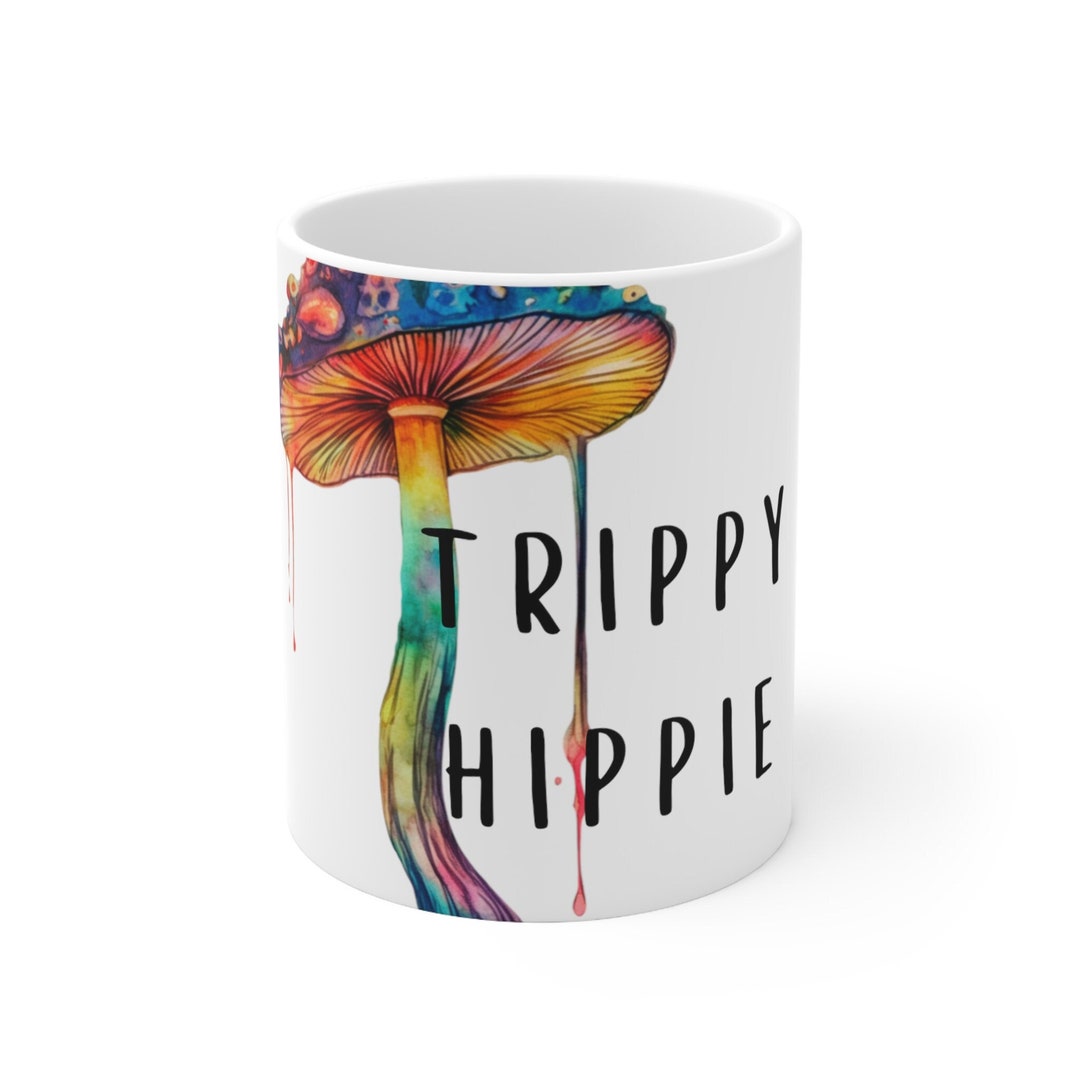 Trippy Hippie Mushroom Coffee Mug - Etsy