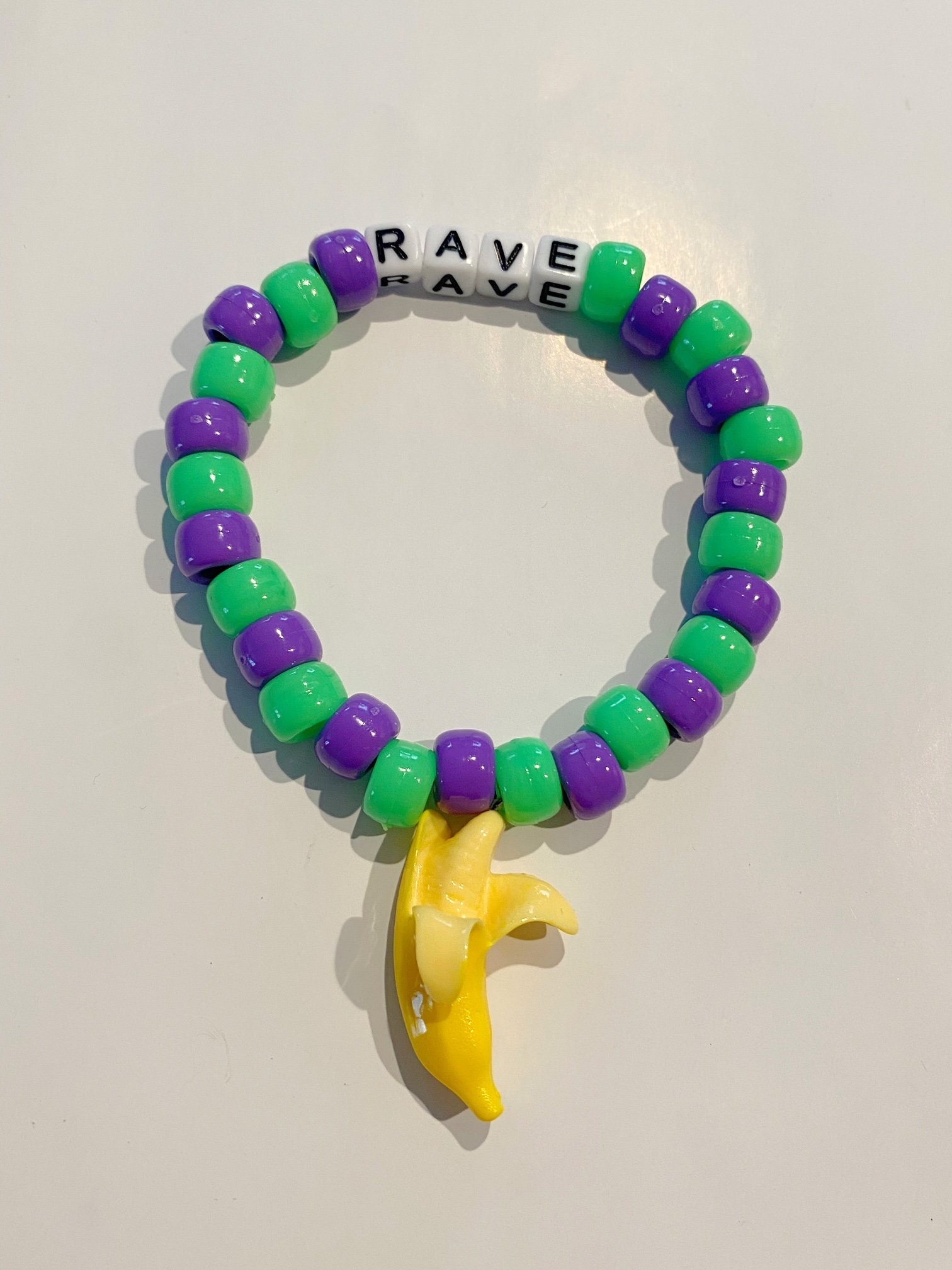 Rave Banana Kandi Bracelet, Banana Bracelet, Banana Gifts - Etsy