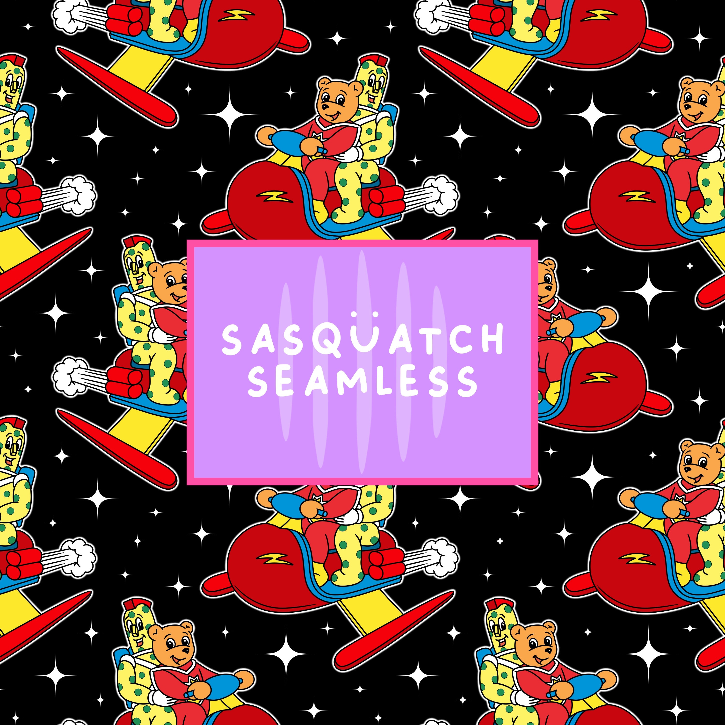 Set of 5 Super Ted Style Seamless Patterns - Cool Kids Fabric Designs ...