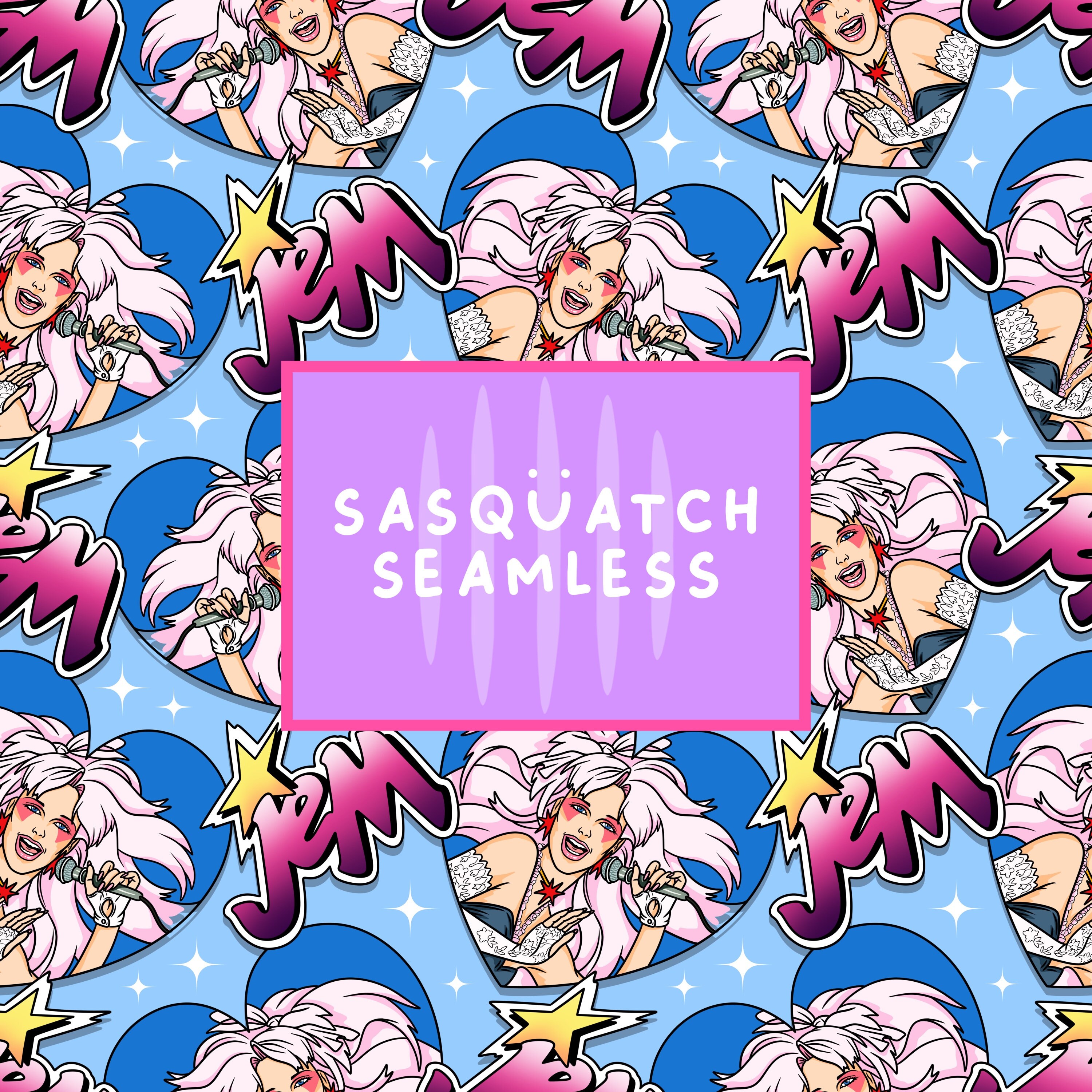 Set of 5 Jem Style Seamless Patterns - Cool Kids Fabric Designs, Kids ...