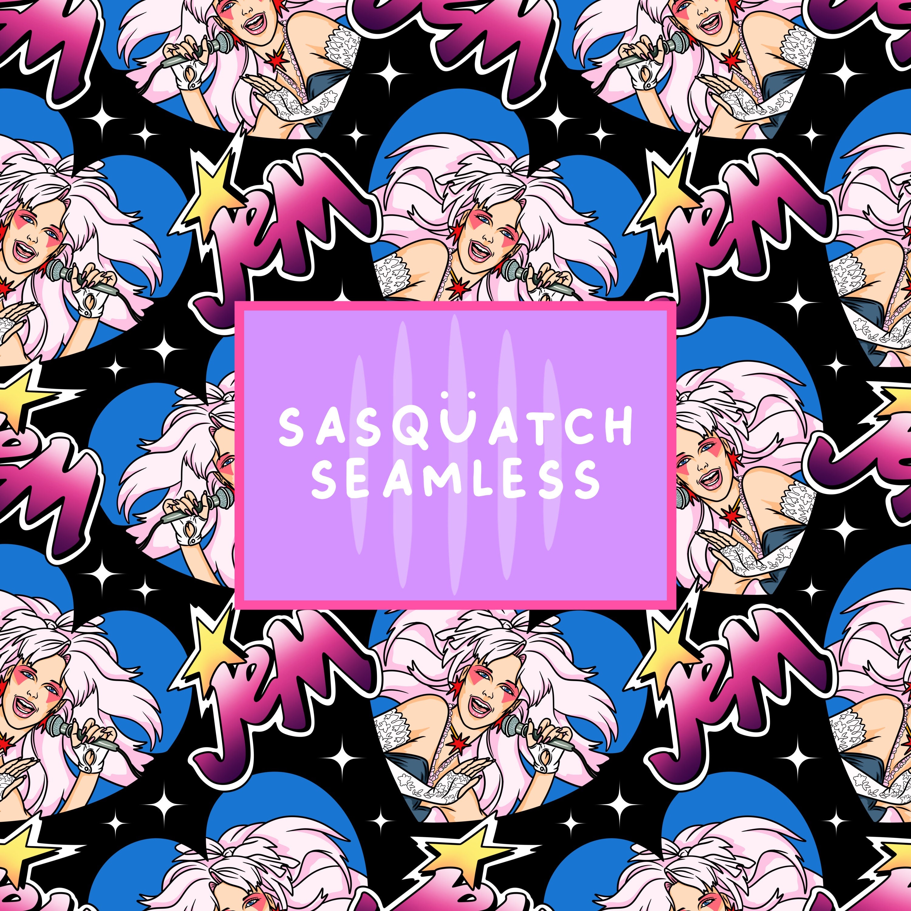 Set of 5 Jem Style Seamless Patterns - Cool Kids Fabric Designs, Kids ...