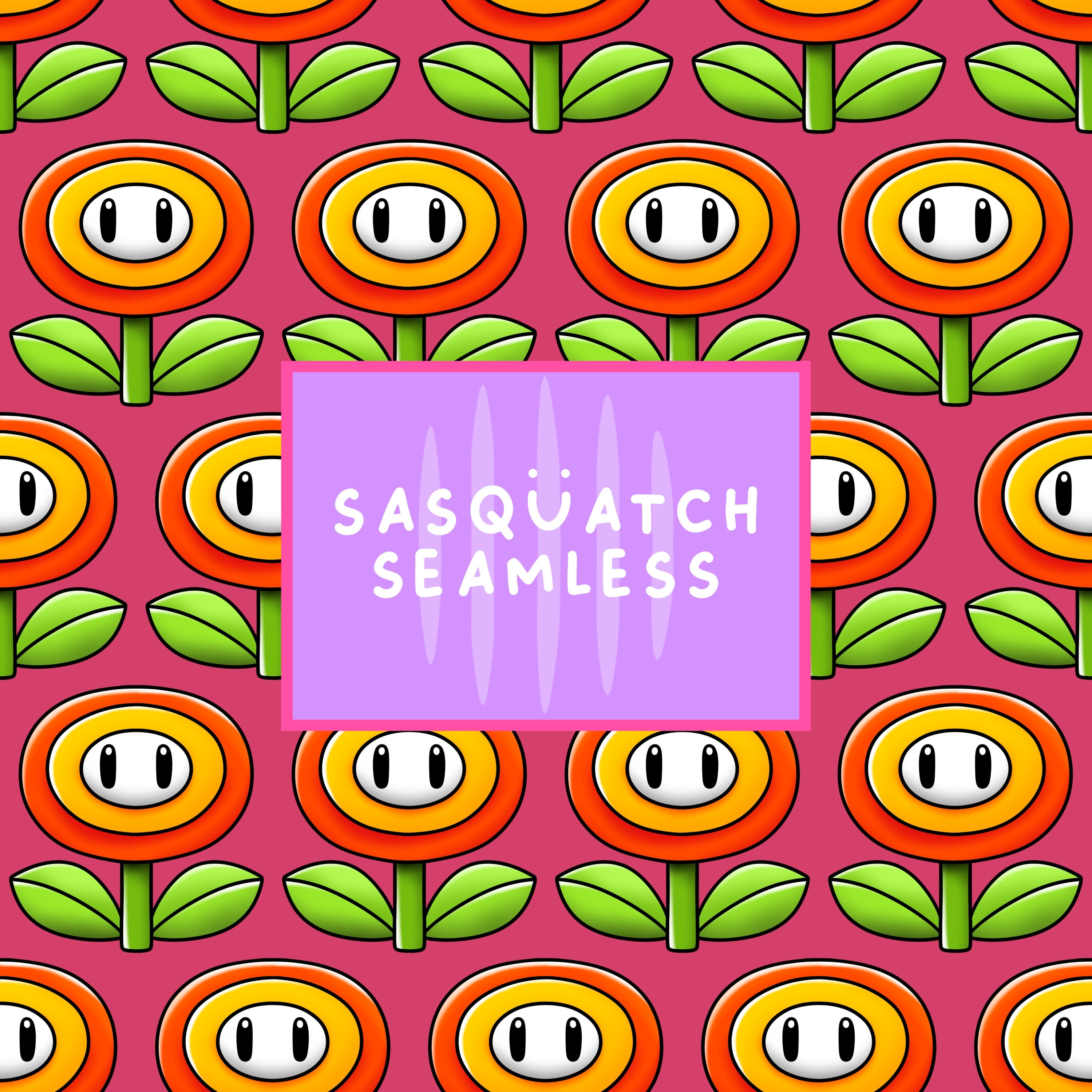 Set of 5 Mario Flowers Seamless Patterns - Cool Kids Fabric Designs ...