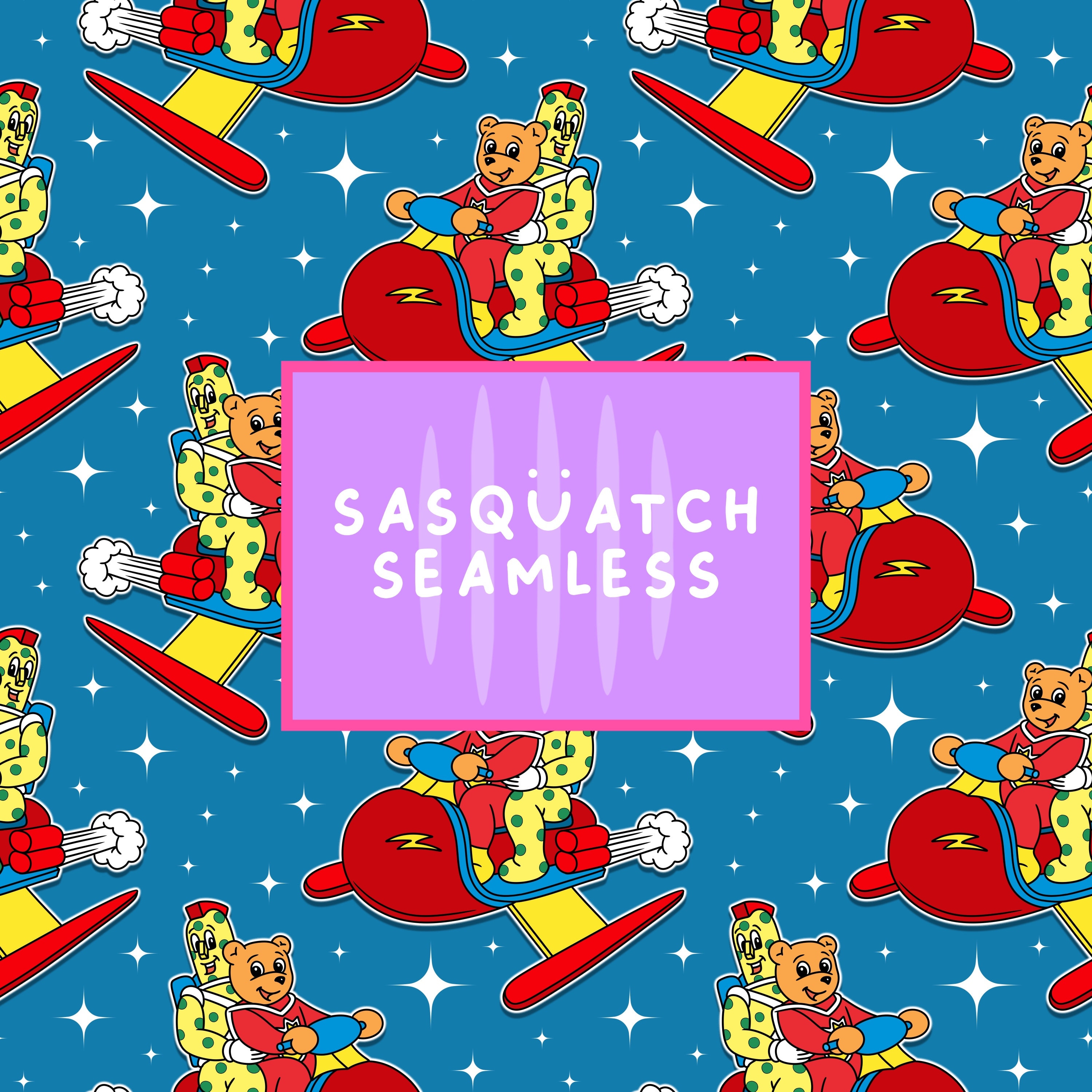 Set of 5 Super Ted Style Seamless Patterns - Cool Kids Fabric Designs ...