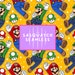 Set of 5 Mario Bros Seamless Patterns - Cool Kids Fabric Designs, Mario ...