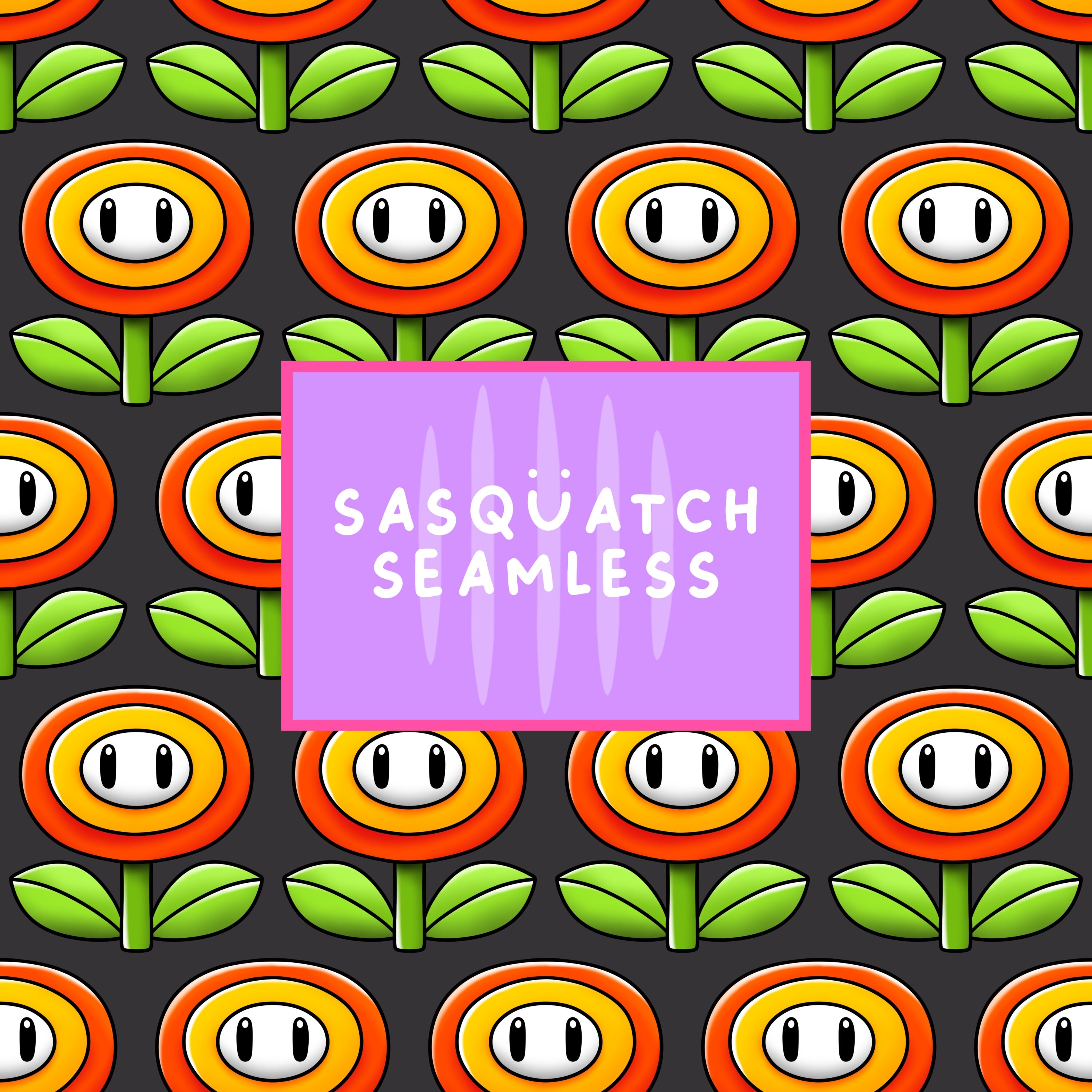 Set of 5 Mario Flowers Seamless Patterns Cool Kids Fabric Designs, Kids ...