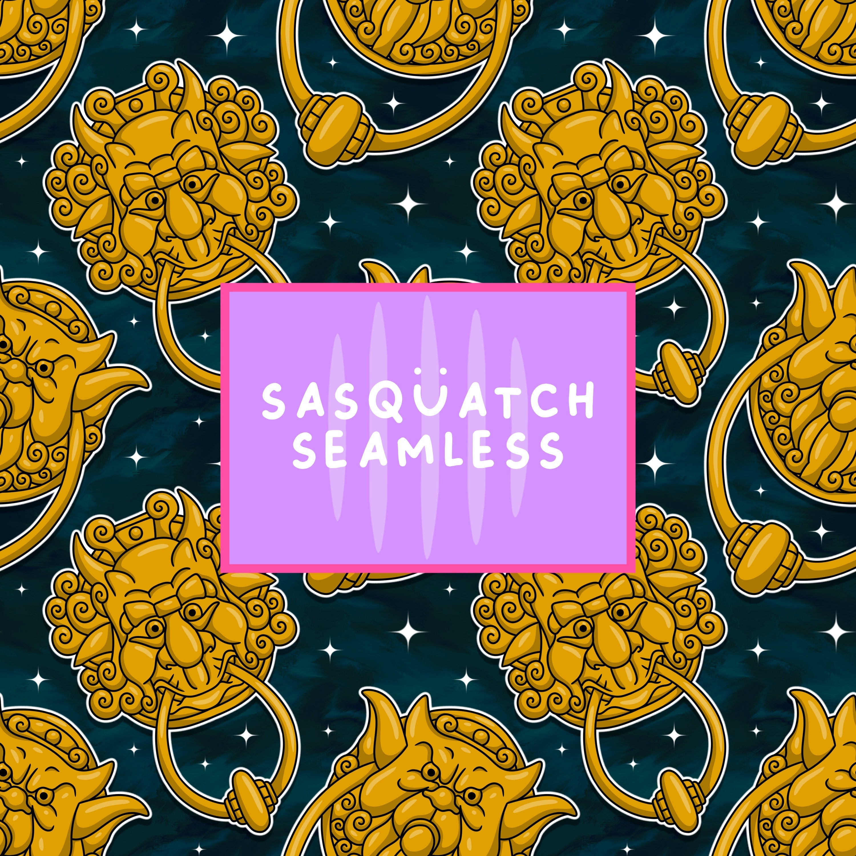 Set of 5 Door Knockers Seamless Patterns - Cool Kids Fabric Designs ...