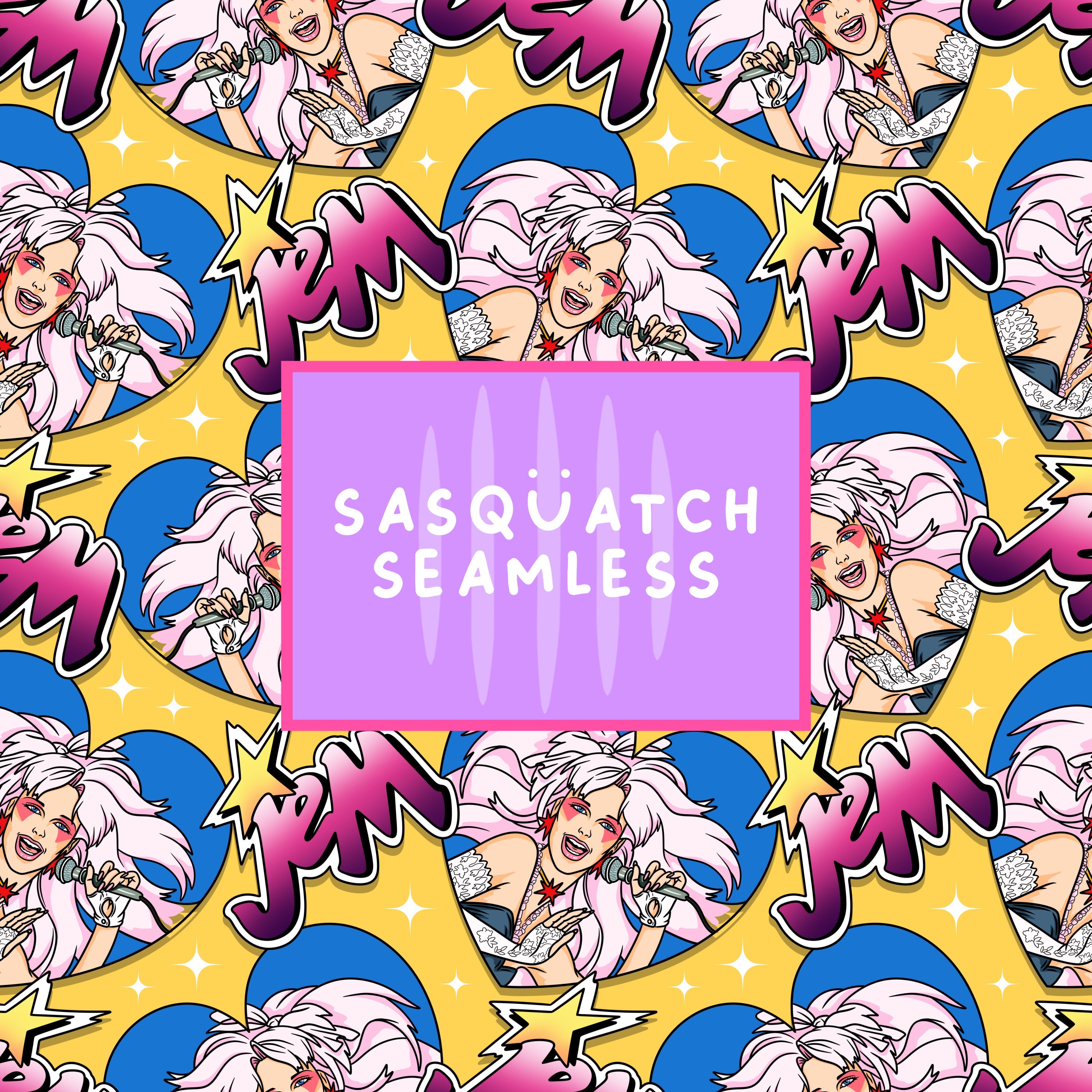 Set of 5 Jem Style Seamless Patterns - Cool Kids Fabric Designs, Kids ...