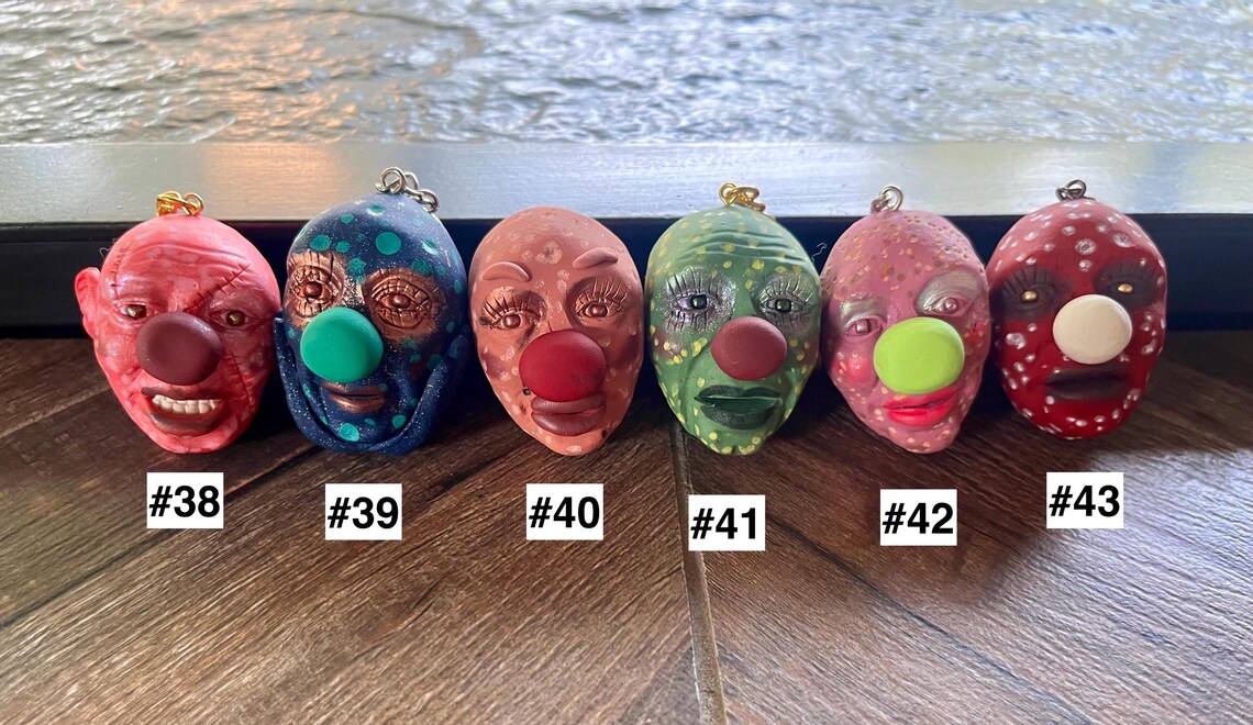 Handmade Keychain Heads - Dots Collection - Etsy
