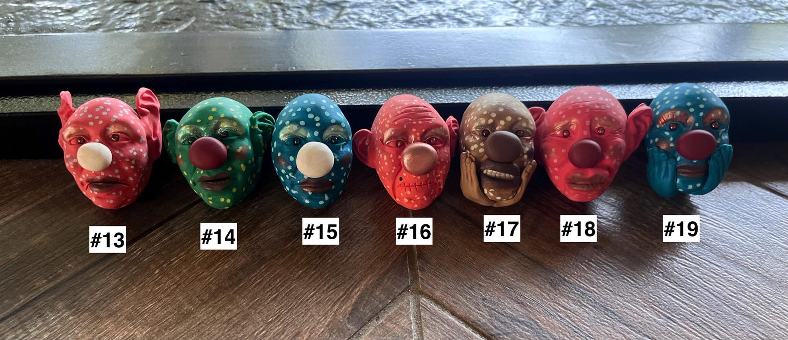 Handmade Keychain Heads - Dots Collection - Etsy
