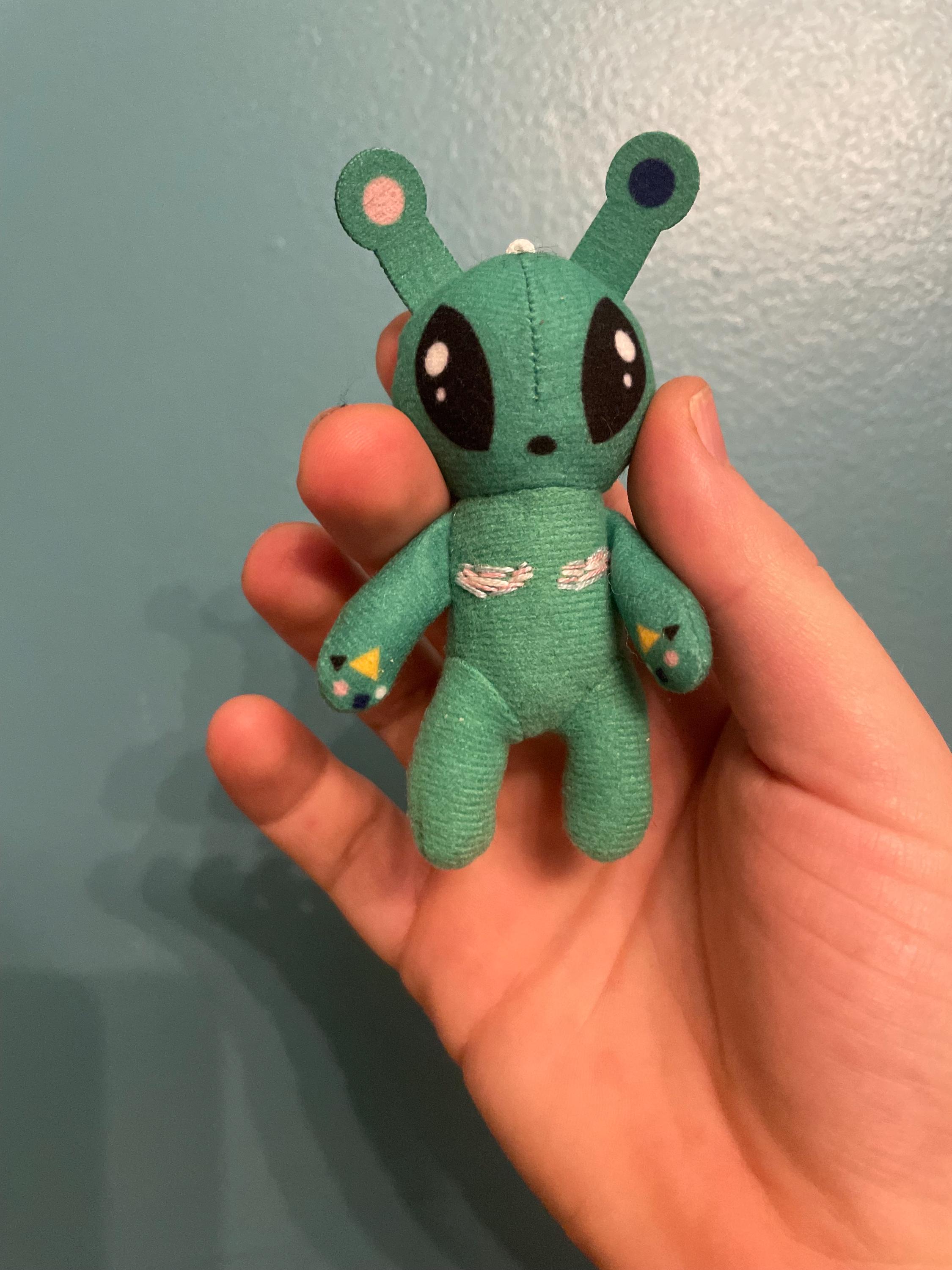 Tiny Alien With Top Surgery Scars in Trans Flag Colors - Etsy