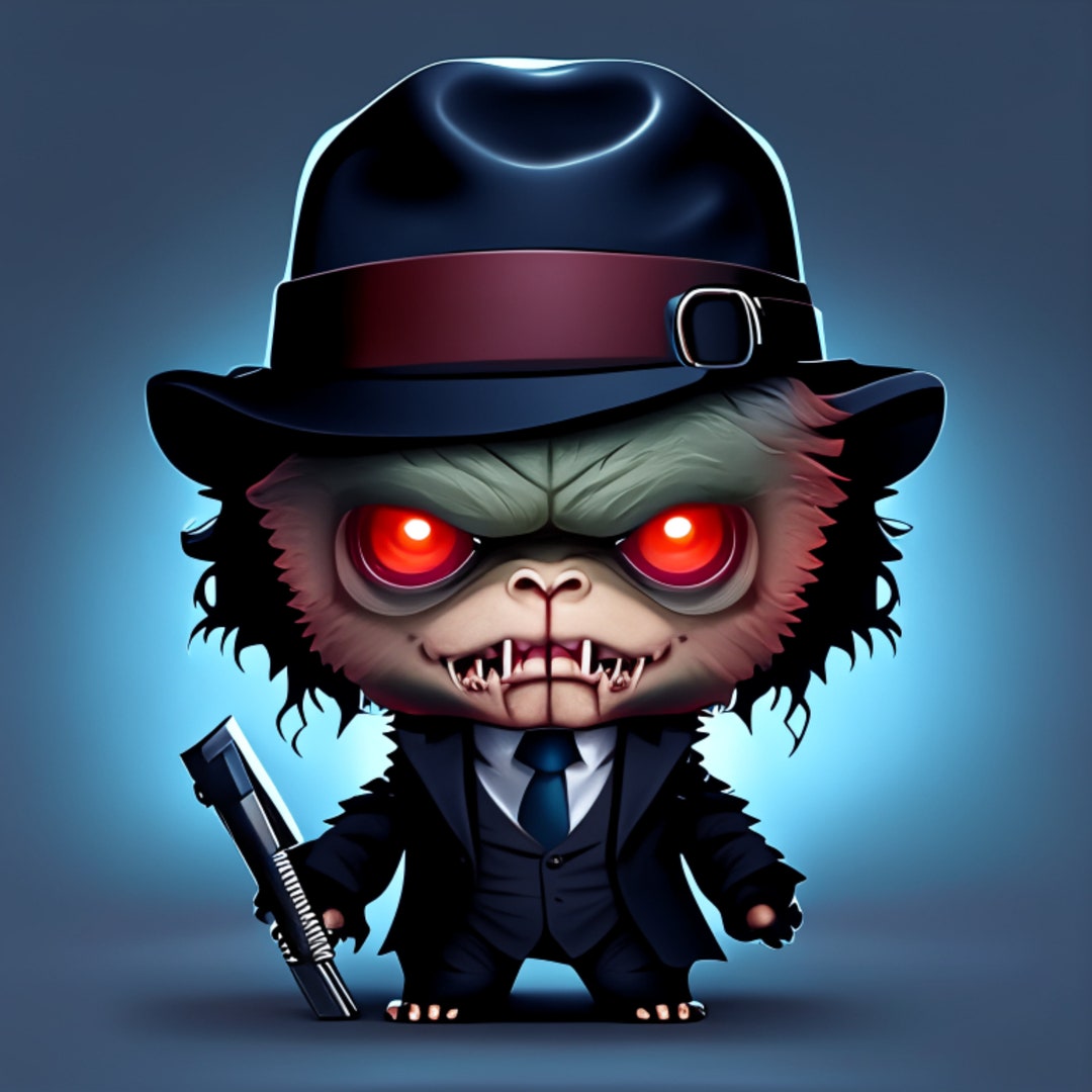 Cute Mafia Zombie Clipart | 300dpi High Resolution | PNG Graphics ...