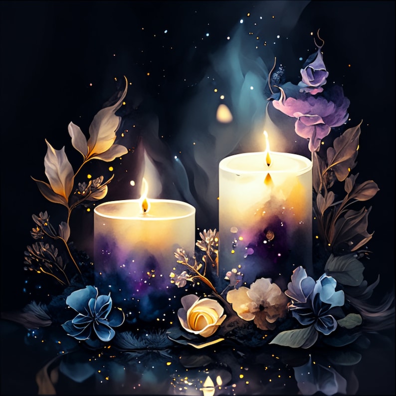Cute Candles Clipart | 300dpi High Resolution | PNG Graphics | Instant ...