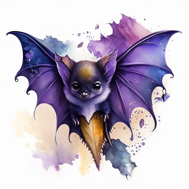 Cute Bat Clipart 300dpi High Resolution PNG Graphics - Etsy Canada
