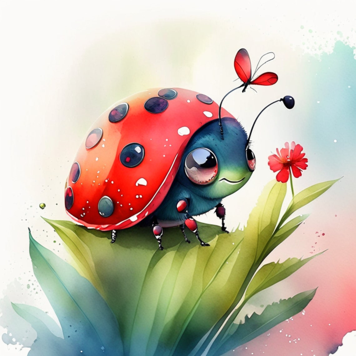 Cute Ladybird Clipart | 300dpi High Resolution | PNG Graphics | Instant ...
