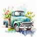 Watercolor Classic Car Clipart: 300dpi PNG Graphics (digital Download ...