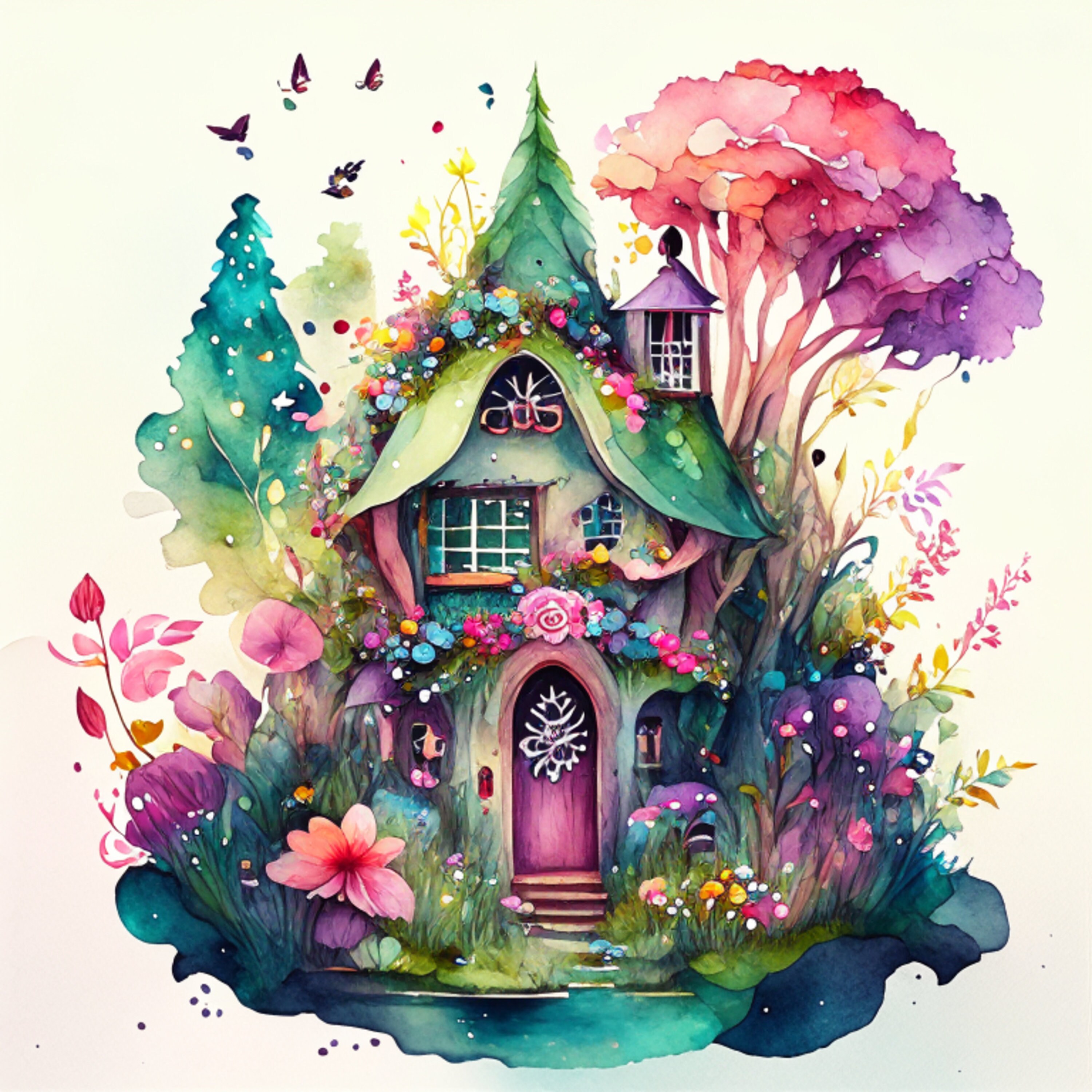 Cute Fairy House Clipart | 300dpi High Resolution | PNG Graphics ...