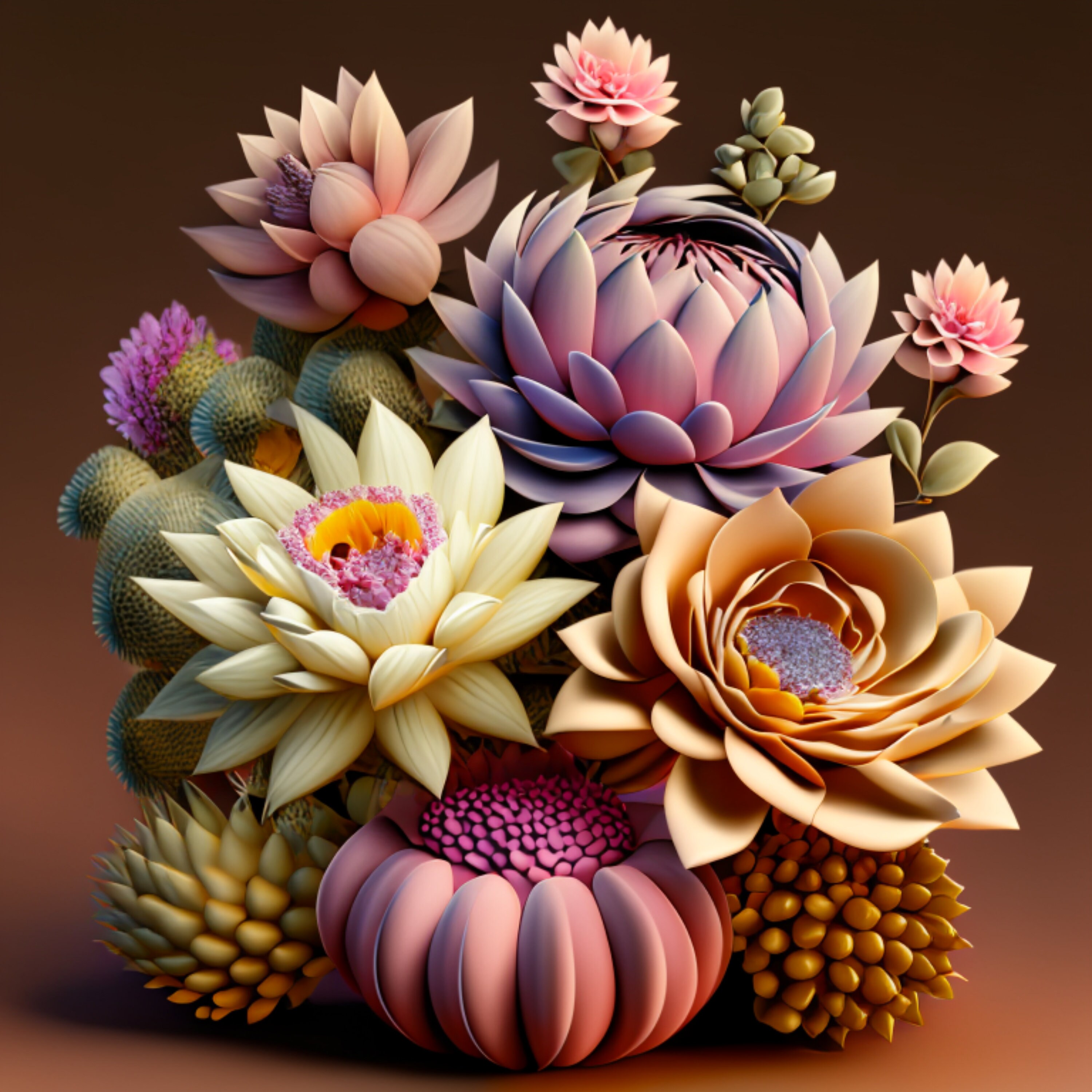 Cactus and Succulent Clipart 300dpi High Resolution PNG Graphics ...