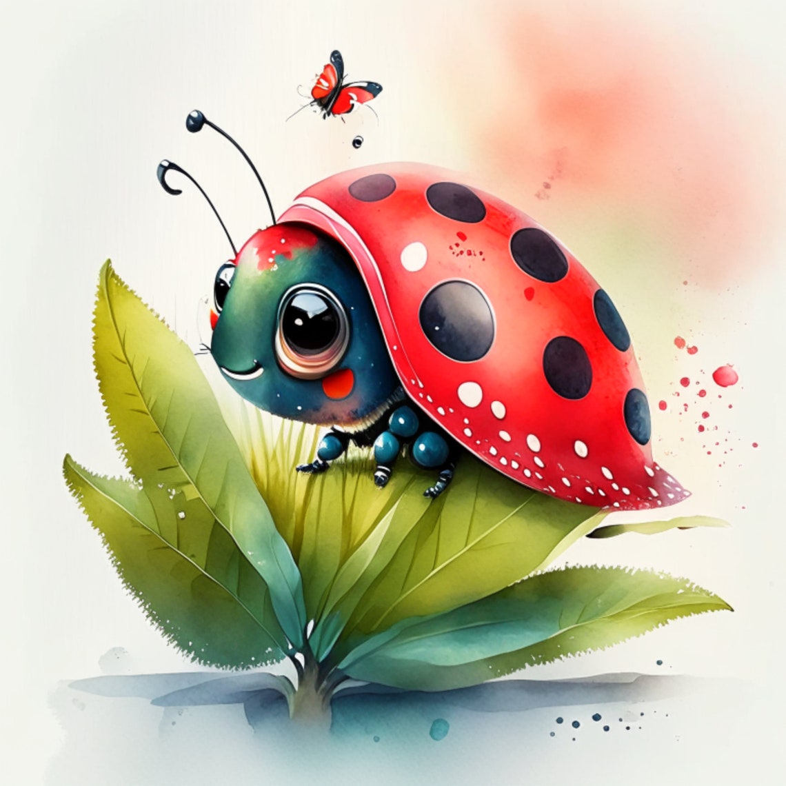 Cute Ladybird Clipart | 300dpi High Resolution | PNG Graphics | Instant ...