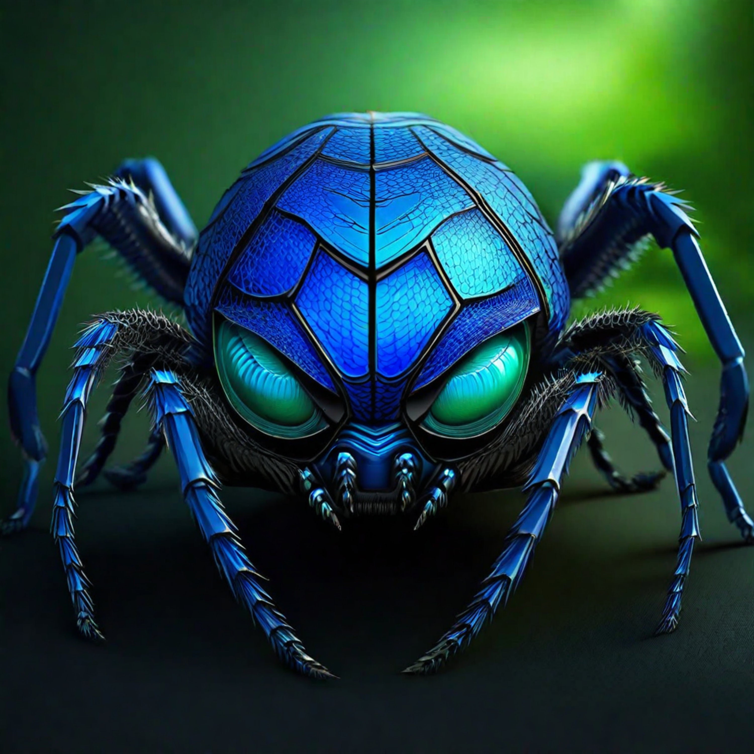 Blue Spider Clipart | 300dpi High Resolution | PNG Graphics | Instant ...