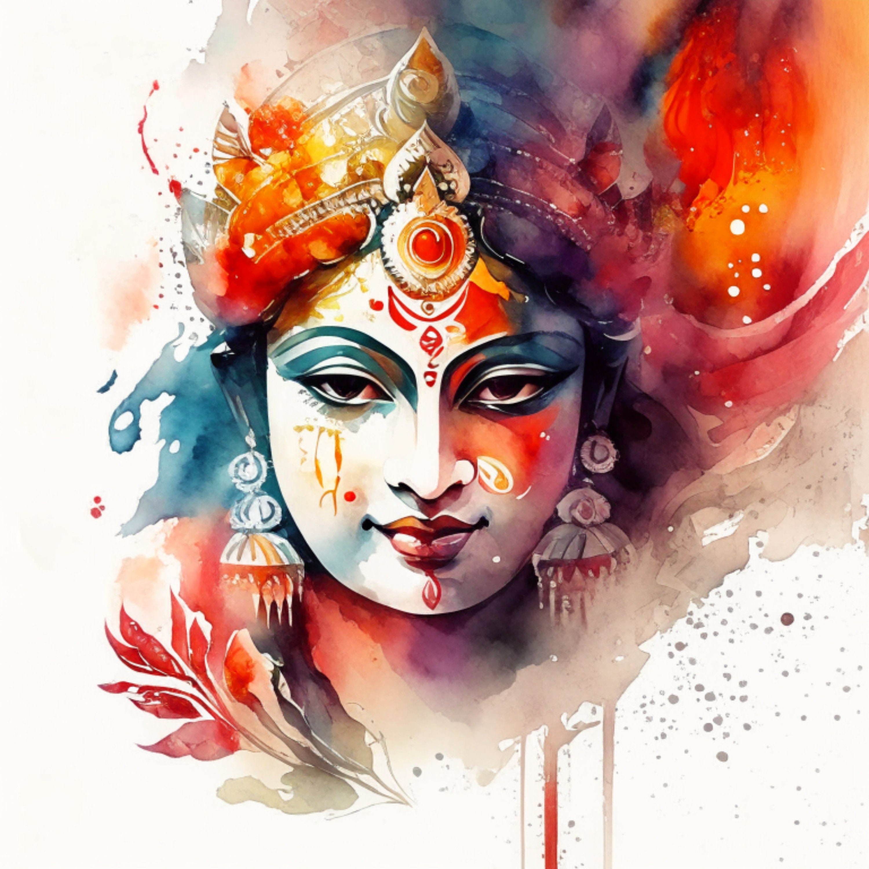 Cute Durga Clipart | 300dpi High Resolution | PNG Graphics | Instant ...