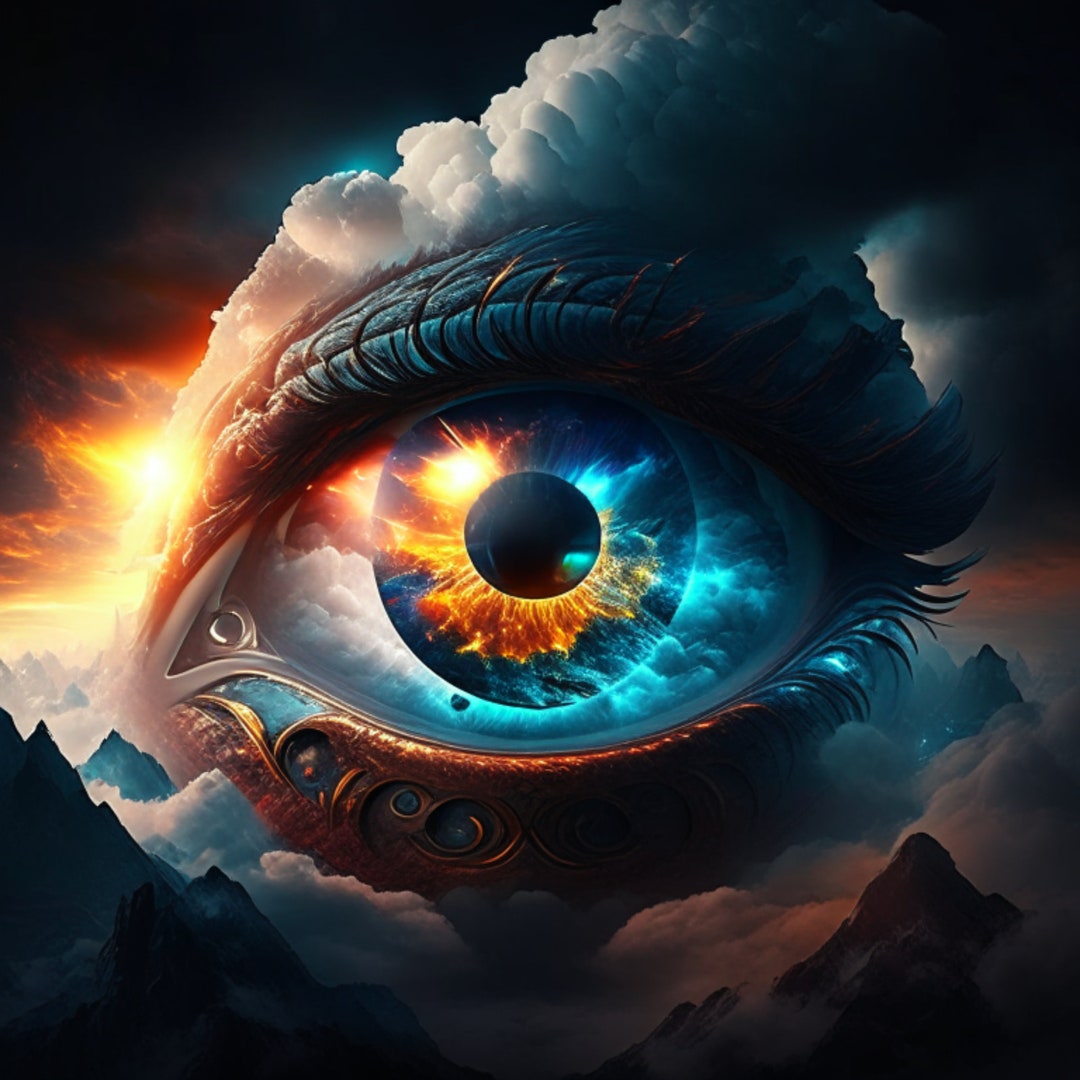 Eye of God Clipart 300dpi High Resolution PNG Graphics Instant Download ...
